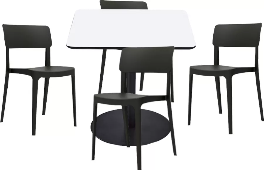 Set mobilier dining bucatarie RAKI masa patrata cu blat MDF melaminat