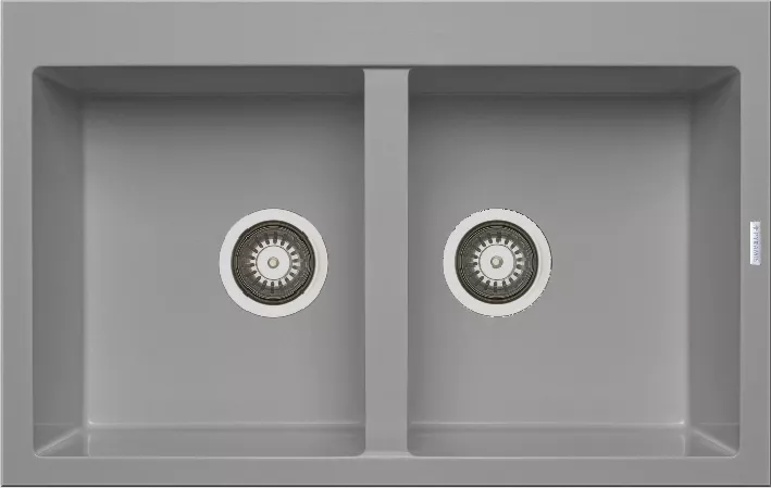 Chiuveta Pyramis ALAZIA 2B 79x50cm cuve egale adancime 20cm montare pe ...