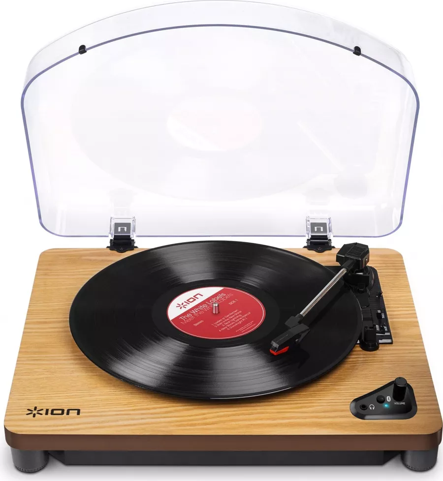 Pick-Up ION Audio Air LP Wood Auto Stop Bluetooth USB Iesire Casti ...