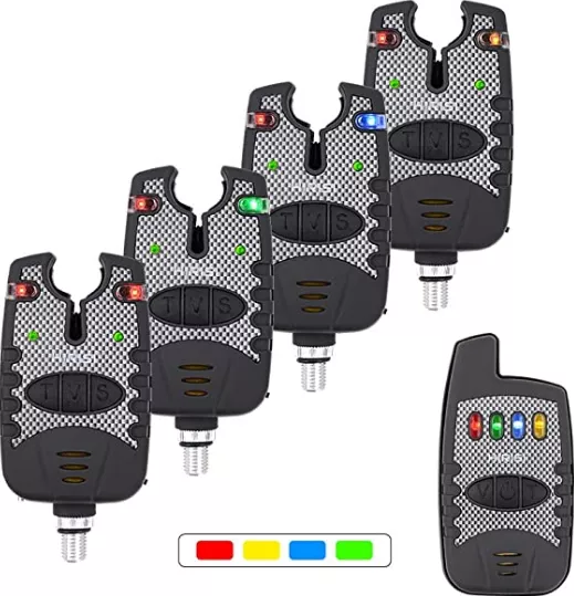 Kit 4 +1 de alarma pentru pescuit Hirsi Tackle fara fir - Pentru ...