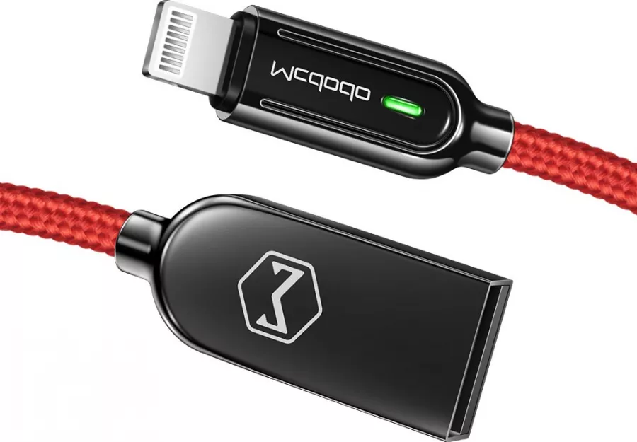 Cablu Mcdodo Auto Disconnect USB la Lightning Rosu 1.2m max 2A led ...