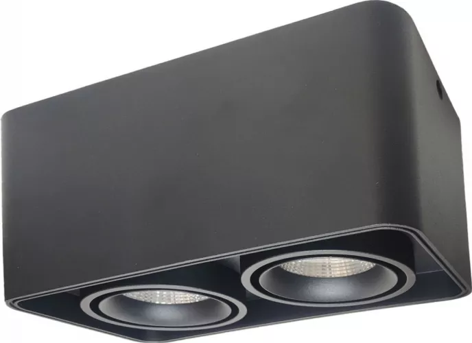 Spot Led Cub 2X10W 1800Lm 4000K 195X100X100 Negru Fucida FS0117 - domo.ro