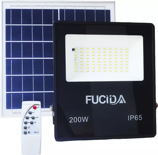 Proiector Solar Led 200W 900Lm 6500K IP65 Fucida