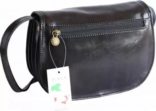 Geanta dama tip postas crossbody din piele naturala neagra FGD103 ...
