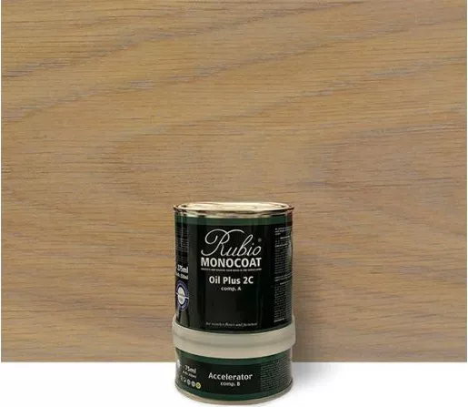 Set ulei lemn interior si accelerator Rubio RMC Oil Plus 2C Mud LIght ...