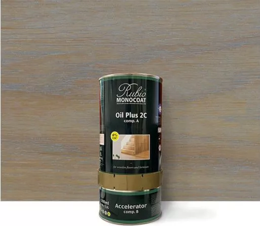 Set ulei lemn interior si accelerator Rubio RMC Oil Plus 2C Silver Grey ...