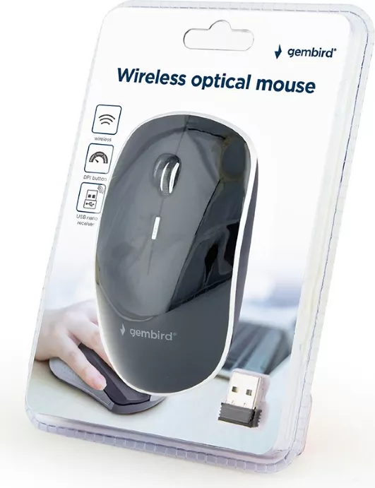 GEMBIRD Silent wireless optical mouse black musw-4bs-01 - domo.ro