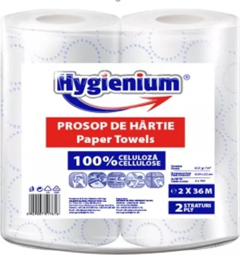 Prosop alb 2 straturi 2x36M Hygienium CUR206/1208 - domo.ro