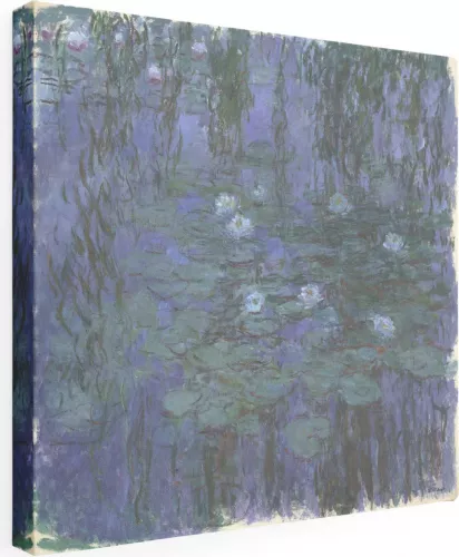 Tablou canvas Intaglio color Clasic Blue Water Lilies de Claude Monet ...