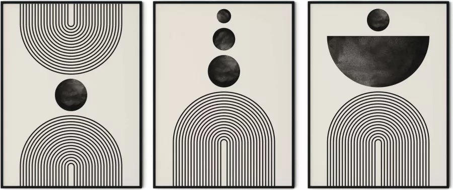 Tablouri Abstracte print pe hartie foto Fine Art Intaglio set 3 postere ...