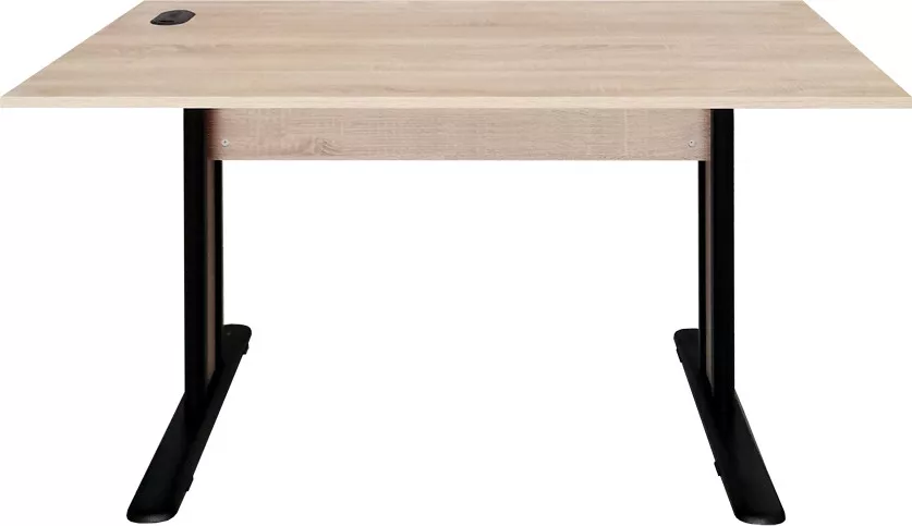 Birou Ioana blat simplu sonoma 18 mm picior negru 1345 x 680 x 750 mm ...