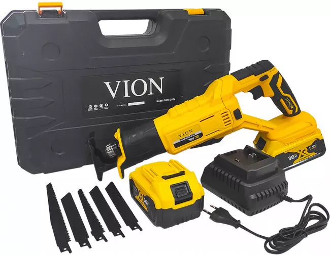 Fierastrau sabie cu 2 acumulatori 24 V 100 mm adancime taiere 3000 rpm ...