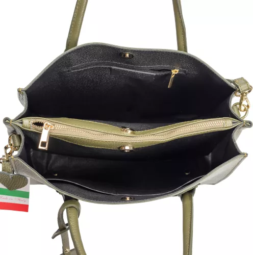 Geanta dama din piele naturala Ana 5735-verde - domo.ro