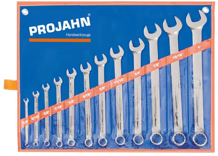 Set de chei fixe si inelare combinate PROJAHN in inch 12 buc/set PRO ...