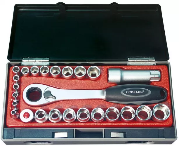 Trusa de chei tubulare de trecere 3/8+1/4 PROJAHN 4-19 mm 25 componente/set