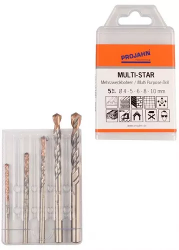 Set burghie PROJAHN universal 4-5-6-8-10 mm MULTI-STAR 5 buc/set PRO ...