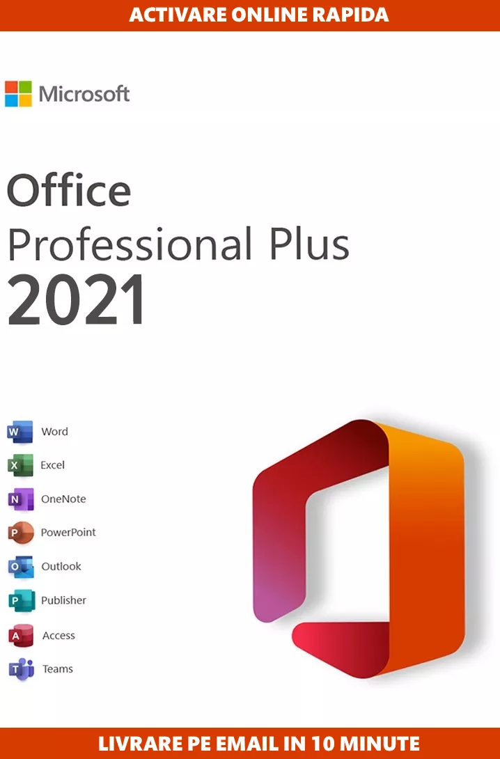 Microsoft Office 2021 Pro Plus Retail Licenta Permanenta Activare Online - domo.ro