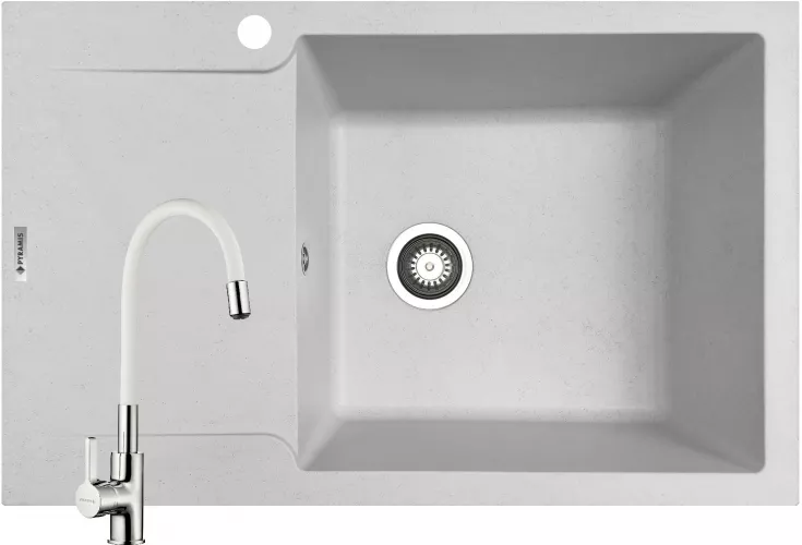 Pachet chiuveta si baterie Pyramis MAGNIFICA Durothek 79x50cm adancime ...