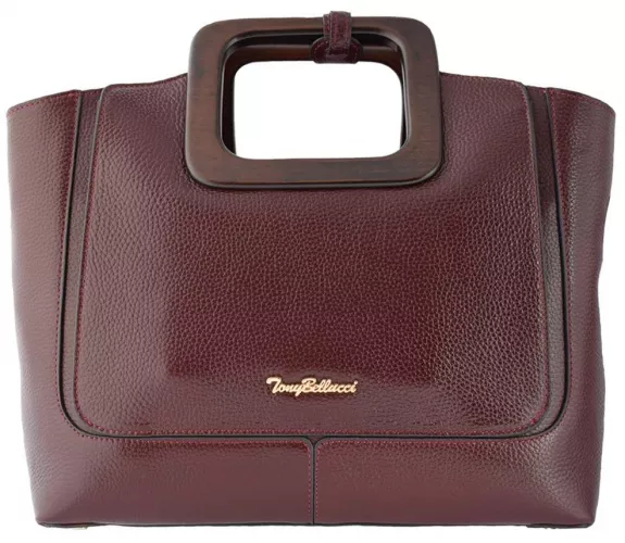 Genti dama din piele naturala marca Tony Bellucci 0447-1907-30-64 bordo - domo.ro