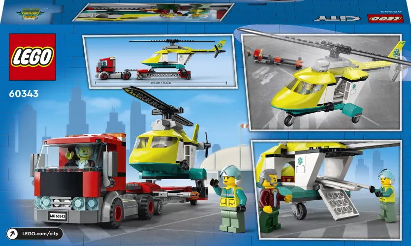 Lego city - transportul elicopterului de salvare - 215 piese L60343 ...