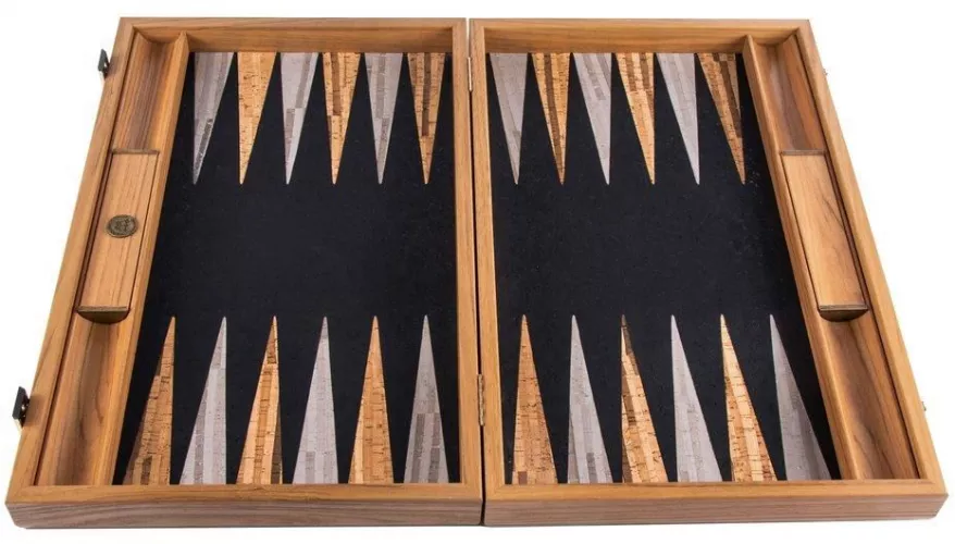 Table Premium NATURAL CORK cu dame din lemn maslin Manopoulos BFF1