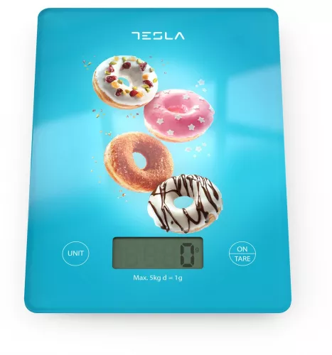 Cantar de bucatarie Tesla KS100BL 5kg Albastru ks100bl