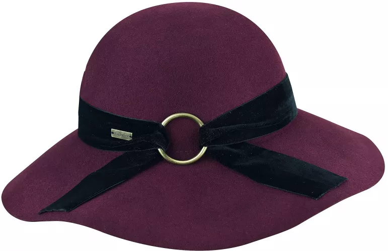 Palarie Betmar Wharton Wide Brim Rosu Bordo B1758H-Rosu-bordo - domo.ro
