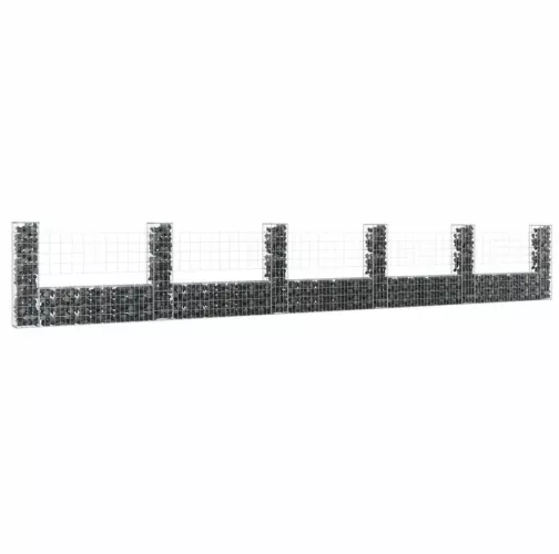 Emaga Cos gabion in forma de U cu 6 stalpi 620x20x100 cm fier