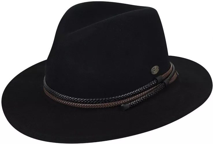Palarie Bailey of Hollywood Nelles LiteFelt Fedora Negru 70646bh12 - domo.ro
