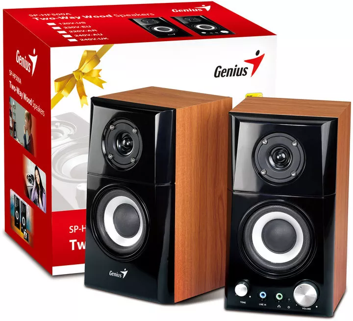 BOXE GENIUS 2.0 RMS 14W 2 x 7W black and cherry wood 31730032400