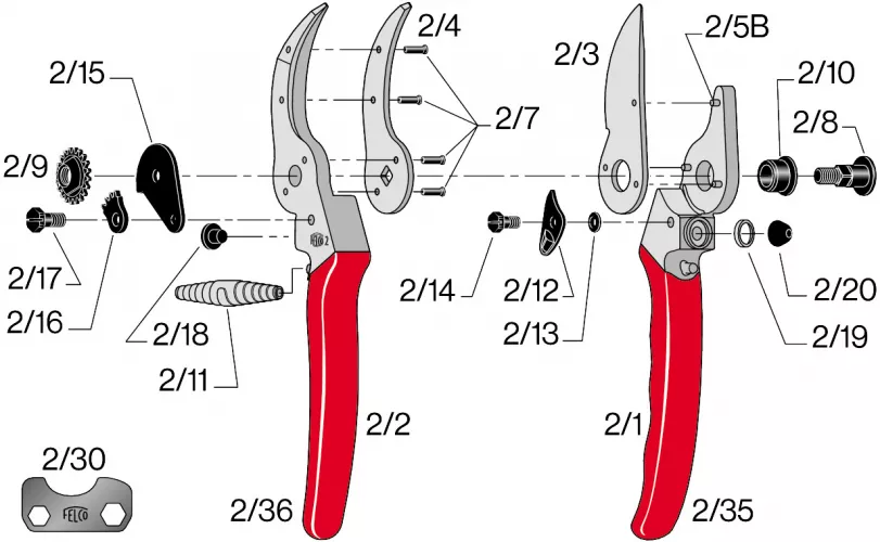 FELCO 2 foarfeca profesionala pentru pomi si vie felco 2 - domo.ro