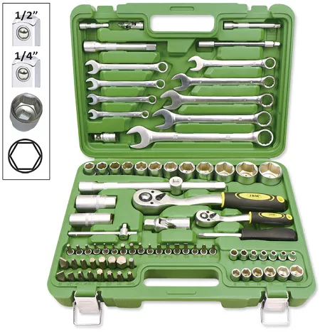 Trusa De Scule Cu 82 Piese Tubulare Hexagonale 53647 - domo.ro