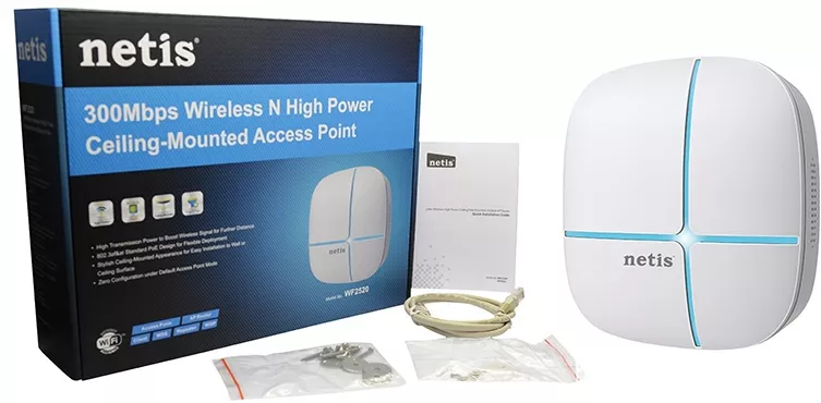 Access Point Netis WF2520 montabil pe tavan 300Mbps Wireless N High Power WF2520 - domo.ro