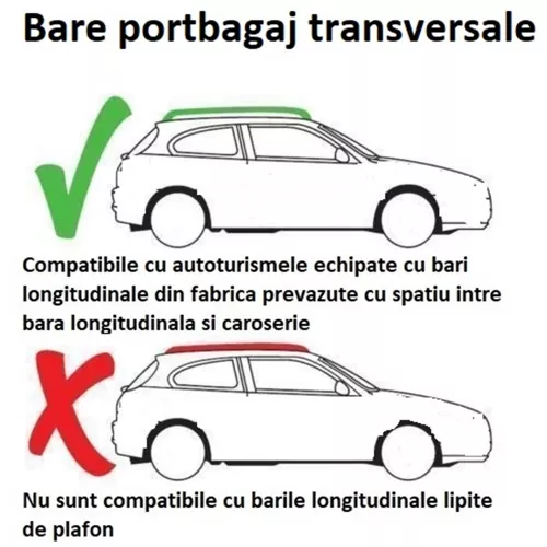 Bara portbagaj universala transversala din aluminiu cu cheie 120cm ...