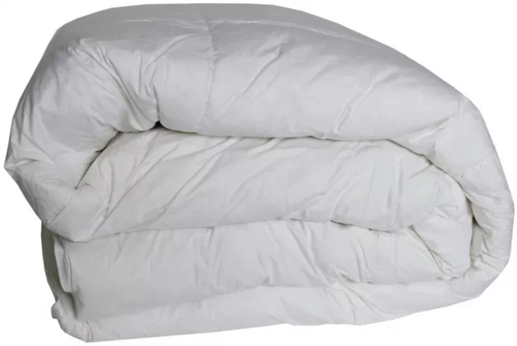 Plapuma calduroasa din puf si pene argintii de rata 120x200 cm - domo.ro