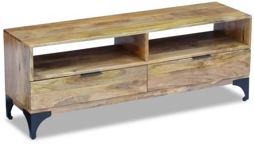 Comoda TV din lemn de mango 120 x 35 x 45 cm 243340 - domo.ro