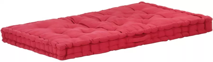 Perna podea canapea din paleti visiniu 120x80x10 cm bumbac 48684 - domo.ro