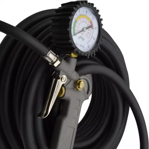 Furtun umflat roti cu manometru 13m fi 10.5mm 2 scale MRKT9382 - domo.ro