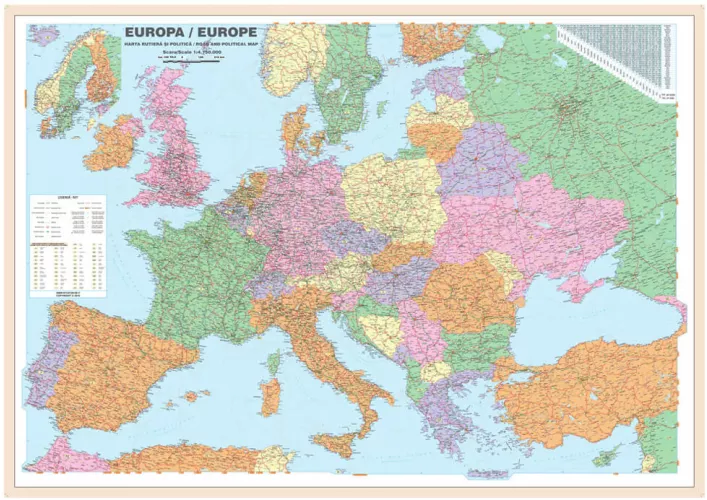 Harta EUROPA fizica 140x100cm plastifiat wn8u_617686058 - domo.ro