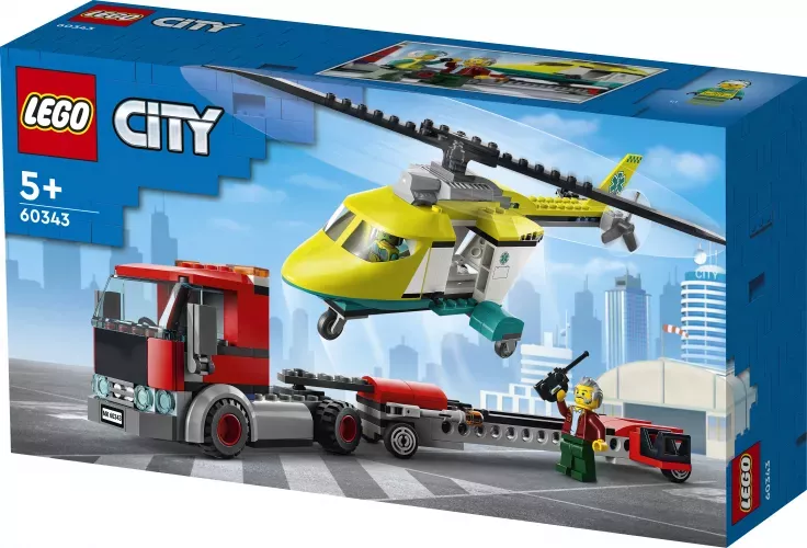 Lego city - transportul elicopterului de salvare - 215 piese L60343 ...