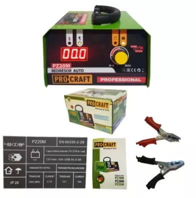 Redresor auto Profesional 12 V ProCraft - PZ20M curent de incarcare 18 ...