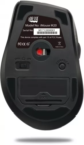 Mouse Optic ADESSO Ergonomic Wireless 1600 DPI Mini USB Receiver iMouse ...