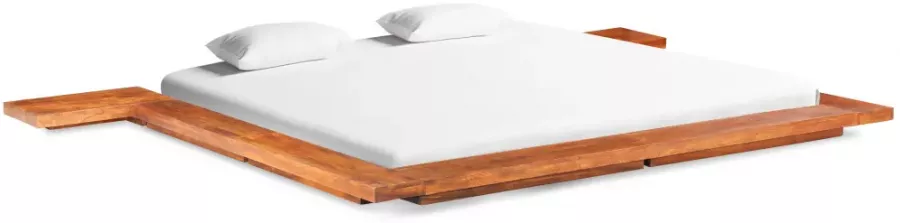 Cadru pat futon stil japonez 200 x 200 cm lemn masiv acacia 3056425 ...