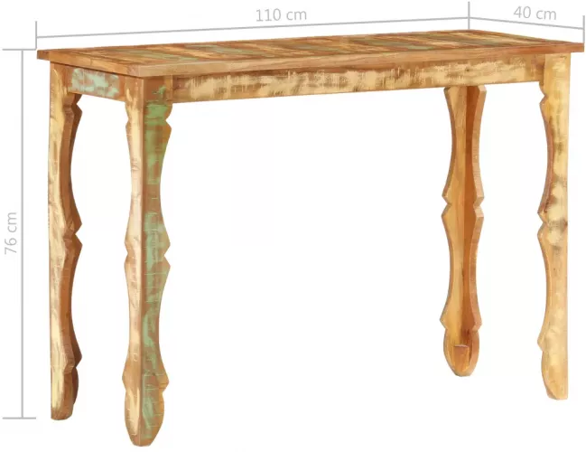 Masa consola 110 x 40 x 76 cm lemn masiv reciclat 286492 - domo.ro