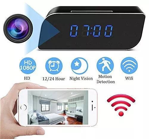Camera Spy WI-FI IP Ascunsa in Ceas Desteptator Dispozitiv de Spionaj ...