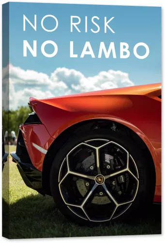 Tablou luminos in intuneric GlowforHome Citat motivational No Risk No ...