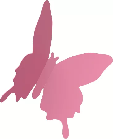 Set 25 Stickere decorative perete FLUTURI 10X10 CM Roz STICKER000013 ...