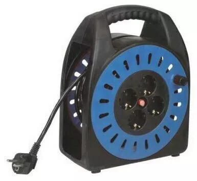 Derulator pe tambur cu 4 prize Schuko Home HJR 3-20 lungime 20 m 3 x 1 ...