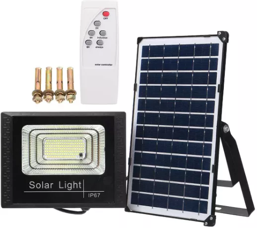 Proiector 100W 240LED cu panou solar telecomanda 2v0_1072 - domo.ro