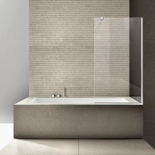 Paravan cada RAVANA FIX INOX 70x140 cm sticla clara 6 mm profil inox ...